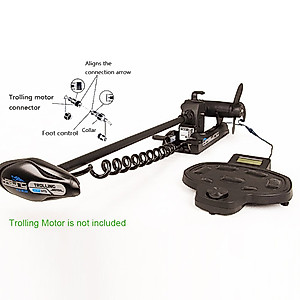 Black Haswing Cayman Foot Controller/Foot Pedal Wired for Bow Mount Electric Trolling Motor on Bass fishing, Bass boat, Jon Boat, Pontoon Boat, Inflatable Boat, Not for GPS Motor