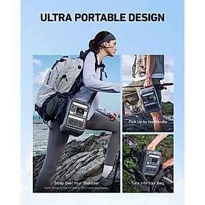 Anker SOLIX C300 Portable Power Station, Outdoor 288Wh LiFePO4 Battery, 300W (600W Surge) Solar Generator, 140W Two-Way Fast Charging, For Camping, Traveling, and Emergencies (Solar Panel Optional) (Renewed)