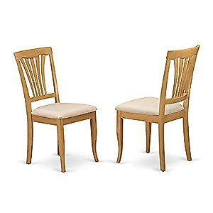 East West Furniture Capri 7 Piece Kitchen Table & Chairs Set Consist of a Rectangle Table and 6 Linen Fabric Dining Room Chairs, 36x60 Inch, Oak