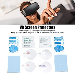 Kafuty-1 4Pcs VR Glasses HD Lens Protective Film for Oculus Quest 2, Scratch Proof, Sweat Proof, Dust Proof, Virtual Reality Glasses Accessories Lens Film Protective
