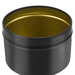 MUKLEI 24 Pieces 8 Oz Candle Tins Black Candle Tin Cans with Lids, Empty Candle Container Candle Jar, Metal Round Containers for DIY Candle Making, Arts & Crafts, Storage and Holiday Gifts