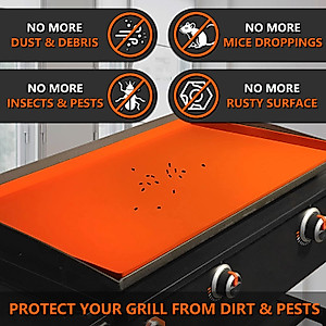 28" Silicone Griddle Mat for Blackstone 28 Inch Griddle, Heavy Duty Food Grade Silicone Griddle Cover, Protect Your Griddle from Dirt & Rust All Year Round