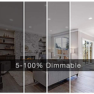 SAATLY 13W 6 inch LED Recessed Lighting, Ultra Thin Ceiling Downlight with Junction Box, 5000K Daylight Dimmable, 850lm 110W Eqv. ETL Certified, Pack of 12