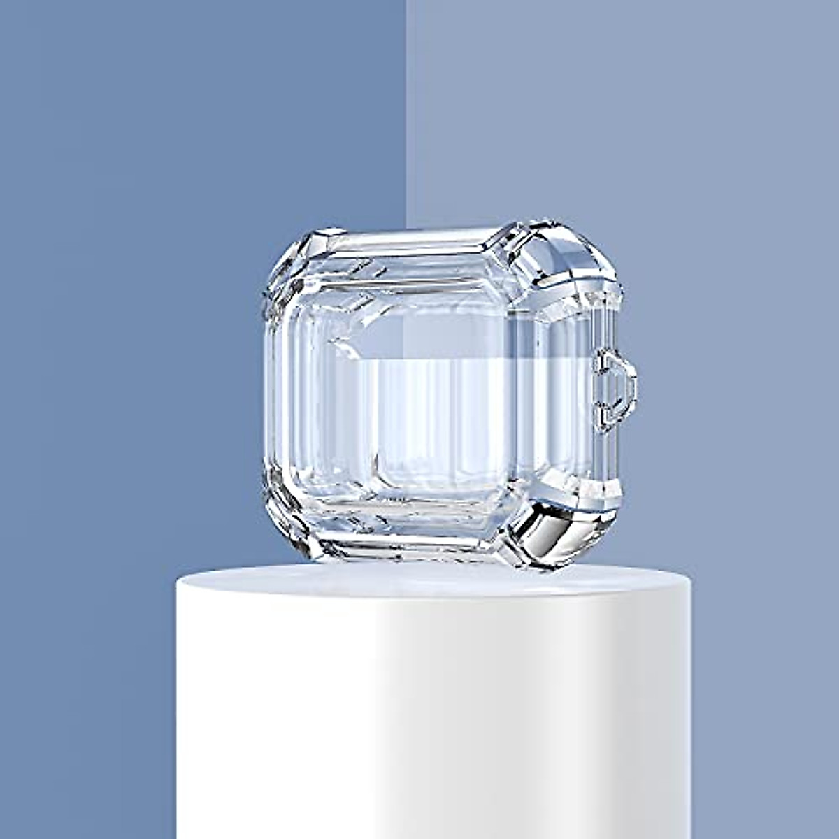 Clear Case for Airpods 3 2021 3rd Generation Case Cover for Women Men Premium Skin Silicone Full Protective Case Cover for Airpod 3 Gen with Keychain, Clear