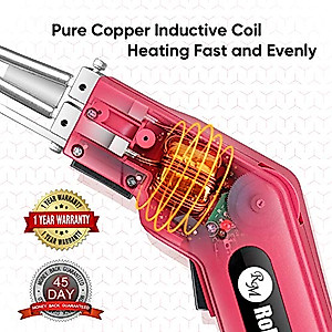 RoMech Rope Cutter Fabric Cutter - Pro Electric Hot Knife Heat Sealer with Adjustable Power - Cutting Tool Kit- with Blades & Accessories (100W, RM-014)