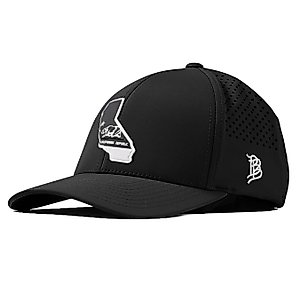 Branded Bills California Vintage PVC Black Curved Performance, Lightweight, Comfortable Baseball Cap