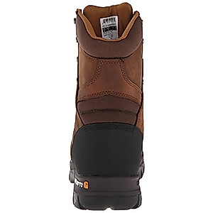 Carhartt mens 8" Rugged Flex Insulated Waterproof Breathable Safety Toe Leather Work Boot Cmf8389 Construction Shoe, Brown, 10.5 US