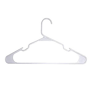 SEDLAV White Hangers Set with Built-in Shoulder Grooves – Reinforced Plastic Edges for Stability and Support, Slim Design, Plastic Smooth Edges for Hanging Thin Strap Shirts, t-Shirts, Blouses