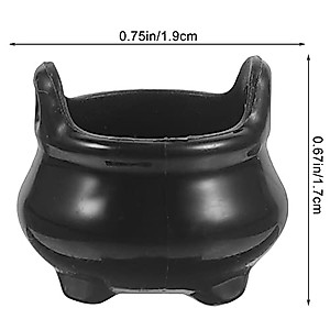 Didiseaon 24pcs Mini Cauldron Pot Halloween Miniature Figurines Dollhouse Witch Cauldron Fairy Garden Supplies for Halloween Party Favors Bag Fillers