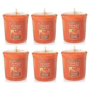 Yankee Candle Scented Votive Candle 1.75 Oz. Autumn Leaves. 6 Set.