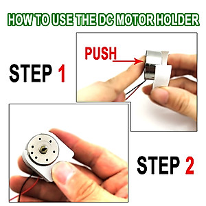 EUDAX Mini Generator Motors 3V-12V DC Motor Electric Motor for DIY Toys Wind Turbine Generator Hand Cranked Power Generator model (Plastic motor holder)