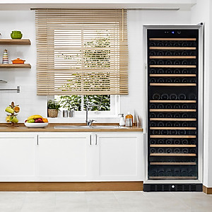 MERXENG 177 Bottles Wine Fridge, Freestanding Compressor Wine Cooler Refrigerator w/Lock,Wine Refrigerator for Red White Wine/Champagne/Beer, 41f-64f Digital Temperature Control Large Wine Cellar