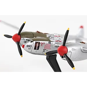 Daron Worldwide Trading Postage Stamp P-38J Lightning Marge 1/115 Dick Bong Airplane Model