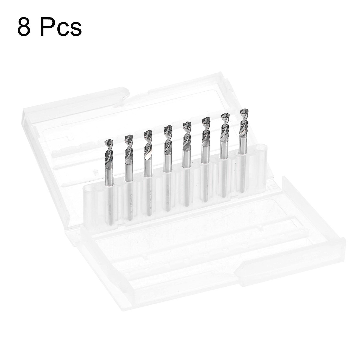 uxcell PCB Drill Bits 3.175mm Tungsten Carbide Spiral Flute Jewelry CNC Engraving Print Circuit Board Micro Drill Bits 1/8" Shank 8pcs