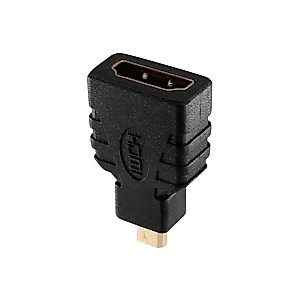 NEORTX Micro HDMI Adapter, Male to Female, HDMI Type-D to Type-A, 1080P Full HD Video, Gold Plated Connectors, Compatible with Laptops, Camcorders, Cameras, Tablets