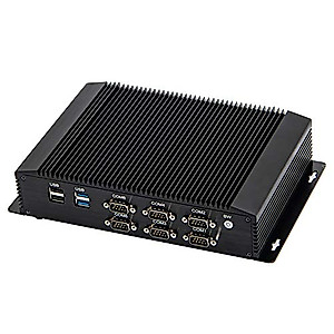 HUNSN Industrial PC, Mini Computer, Windows 11 / Linux Ubuntu, 4G, WOL, Watchdog Supported, I5 4200U 4250U 4258U 4278U, IM05, 2 x LAN, GPIO, 6 x COM RS232 422 485, 8G RAM, 64G SSD