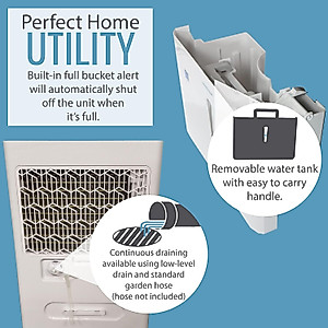 Keystone Energy Star 35 Pint Dehumidifier Moisture Removal up to 3,000 Sq.Ft. LED Display 24H Timer Portable with Wheels Auto-Shutoff for Basement, Garage, Living Room, Day, White (KSTAD354D)