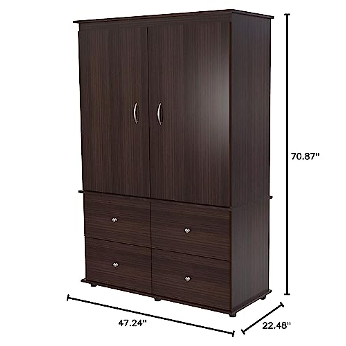 Inval America Wood Armoire Audio/Video Combo, Espresso-wengue