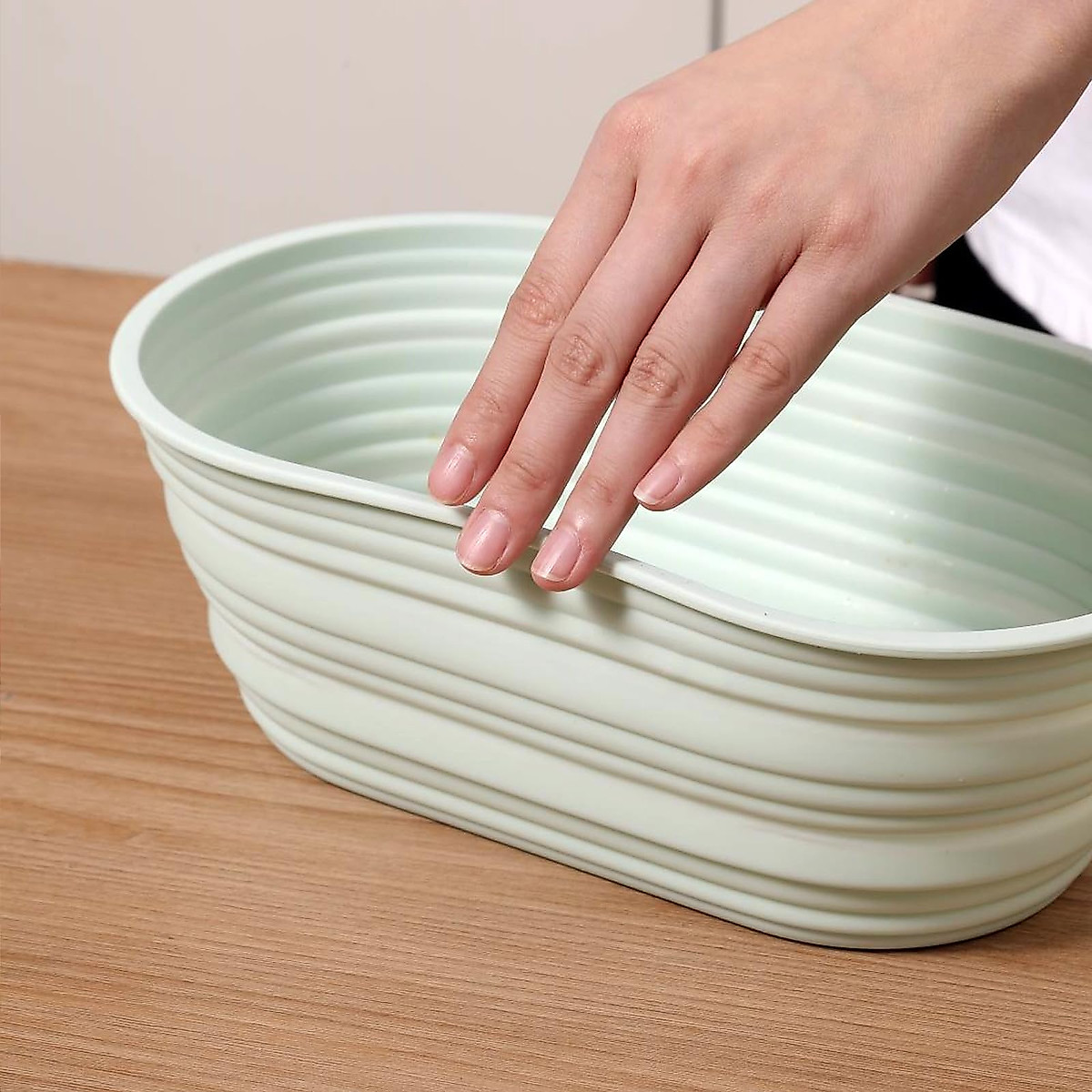 Dimpola Banneton Bread Proofing Baskets - 9 Inch Round & 10 Inch Oval Foldable Silicone Sourdough Baking Basket, Complete Set for Bread Making With Essential Tools, Easy to Clean and Storage