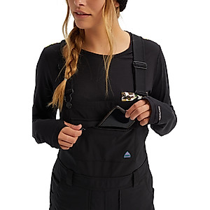 Burton Womens Avalon Bib Softshell, True Black, Small