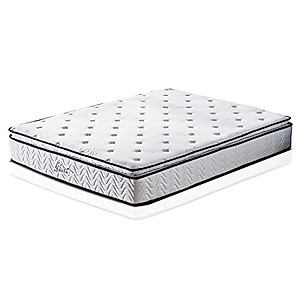 Jacia House Short Queen Mattress 11.4 Inches Pillow Top Pocket Spring Hybrid Mattress, Memory Foam Innerspring Firm Mattress -Bed in a Bag