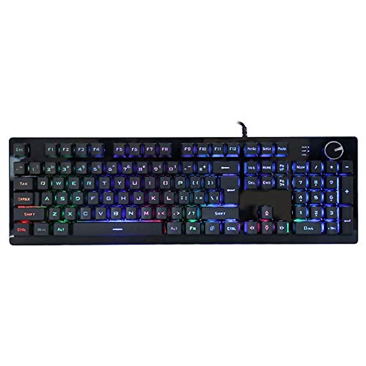 Archuu Mechanical Gaming Keyboard, RGB LED Rainbow Backlight Mechanical Keyboard Wired Gaming Keyboard E-Sport Gaming Home Office Notebook Computer Universal K620D(Black)
