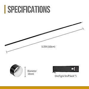 OneTigris Lightweight Tent Poles, 2pc/set, 7075 Aluminum Alloy, Adjustable & Extendable