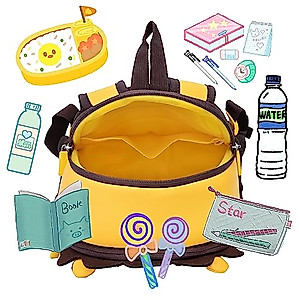 JoyRokaro Cute Toddler Backpack - Waterproof Preschool Backpack Lunch Bag for Kids 3-6 - 3D Neoprene Cartoon Animal Schoolbag for Toddlers - Lion Backpack for 3 4 5 6 Years Boys Girls Gift