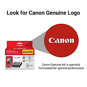 Canon PG-220/CL-221 with Photo Paper 50 Sheets Compatible to MP980, MP560, MP620, MP640, MP990, MX860, MX870, iP4600, iP3600, iP4700