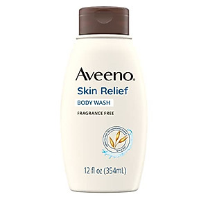 Aveeno Skin Relief Fragrance-Free Body Wash with Triple Oat Formula Soothes Itchy, Dry Skin, Formulated for Sensitive Skin, Fragrance-, Paraben-, Dye- & Soap-Free, 12 fl. oz