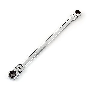 TEKTON 7/16 x 1/2 Inch Long Flex Ratcheting Box End Wrench | WRN77005