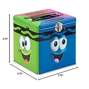 The Tin Box Company Crayola Stack Store and Carry Tin. Stackable Tin Box with Handle