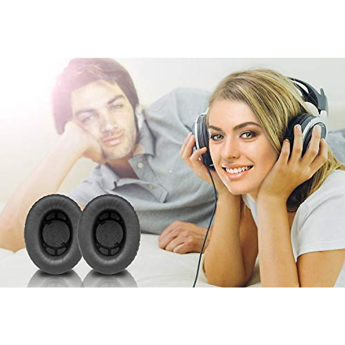 Replacement Ear Pads Compatible with RS120 RS 110 HDR120 Wireless Headphones with 2 ABS Ring - Memory Foam Earpads