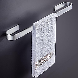 Non-Punching Space Aluminum Single Rod Toilet Toilet Bathroom Storage Rack Towel Hanging Rod Towel Rod Towel Rack Brightsandwide-brimmedtowelrail