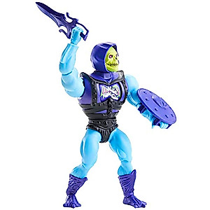 Masters of the Universe Origins Deluxe Skeletor Action Figure, 5.5-in Battle Character for Storytelling Play and Display, Gift for 6 to 10-Year-Olds and Adult Collectors