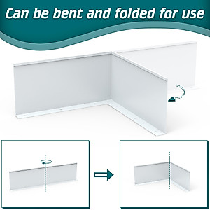 Daisypower Gutter Valley Splash Guards,4 Pcs Foldable Rainwater Roof Rain Diverter Downspout Gutter Guards for House Shingle Straight Roofs Corner