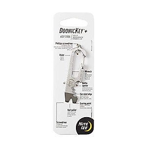 Nite Ize KMTSE-11-R3 DoohicKey Keychain Multi Tool, Stainless Steel