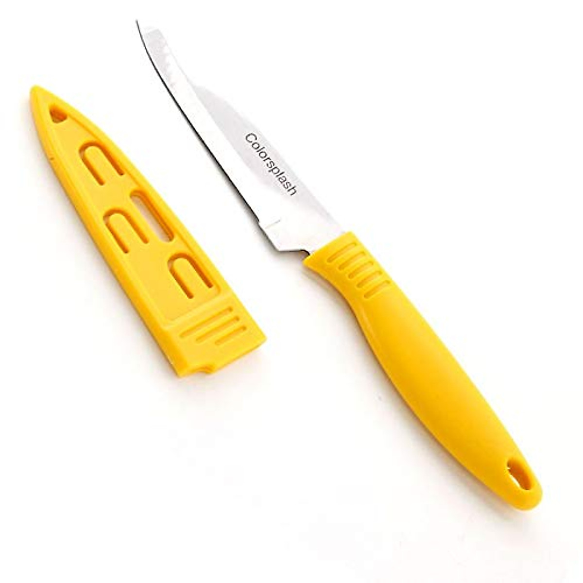 kitchen Paring Knives Knife Sets With Safety Sheath Cover, Set of 4, Red, Yellow, Blue & Green Knife