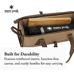 Snow Peak Multi Container L - Japanese-Designed Canvas Case - 21 x 6.25 x 7 in