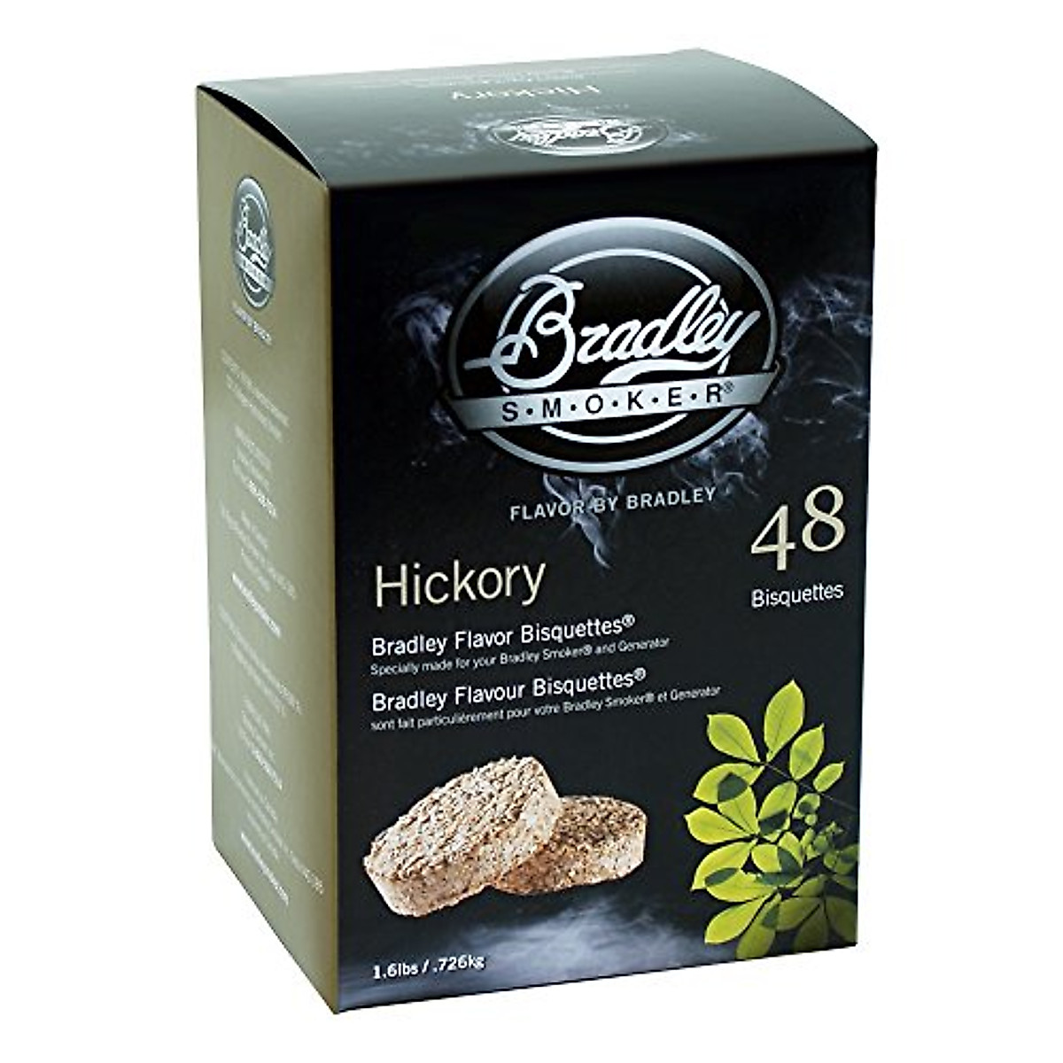 Bradley Smoker Bisquettes for Grilling and BBQ, Hickory Wood Blend, 48 Pack