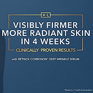 RoC Retinol Correxion Deep Wrinkle Retinol Face Serum with Ascorbic Acid, Daily Anti-Aging Skin Care Treatment for Fine Lines, Dark Spots, Acne Scars, 1 Ounce (Packaging May Vary)