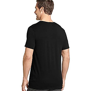 Jockey Men's T-Shirts Cotton Stretch V-Neck T-Shirt - 3 Pack, Black, l