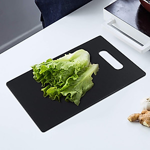 Begale 6-Piece Small Plastic Cutting Board for Kitchen, Multi Purpose Chopping Board, Black