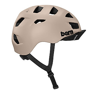 Bern Allston Adult Bike Helmet - Low Profile Comfortable Ventilated Urban Commuter Urban Cycling Helmet for Bicycle, Safety Certified for Men & Women(Matte sand, Large)