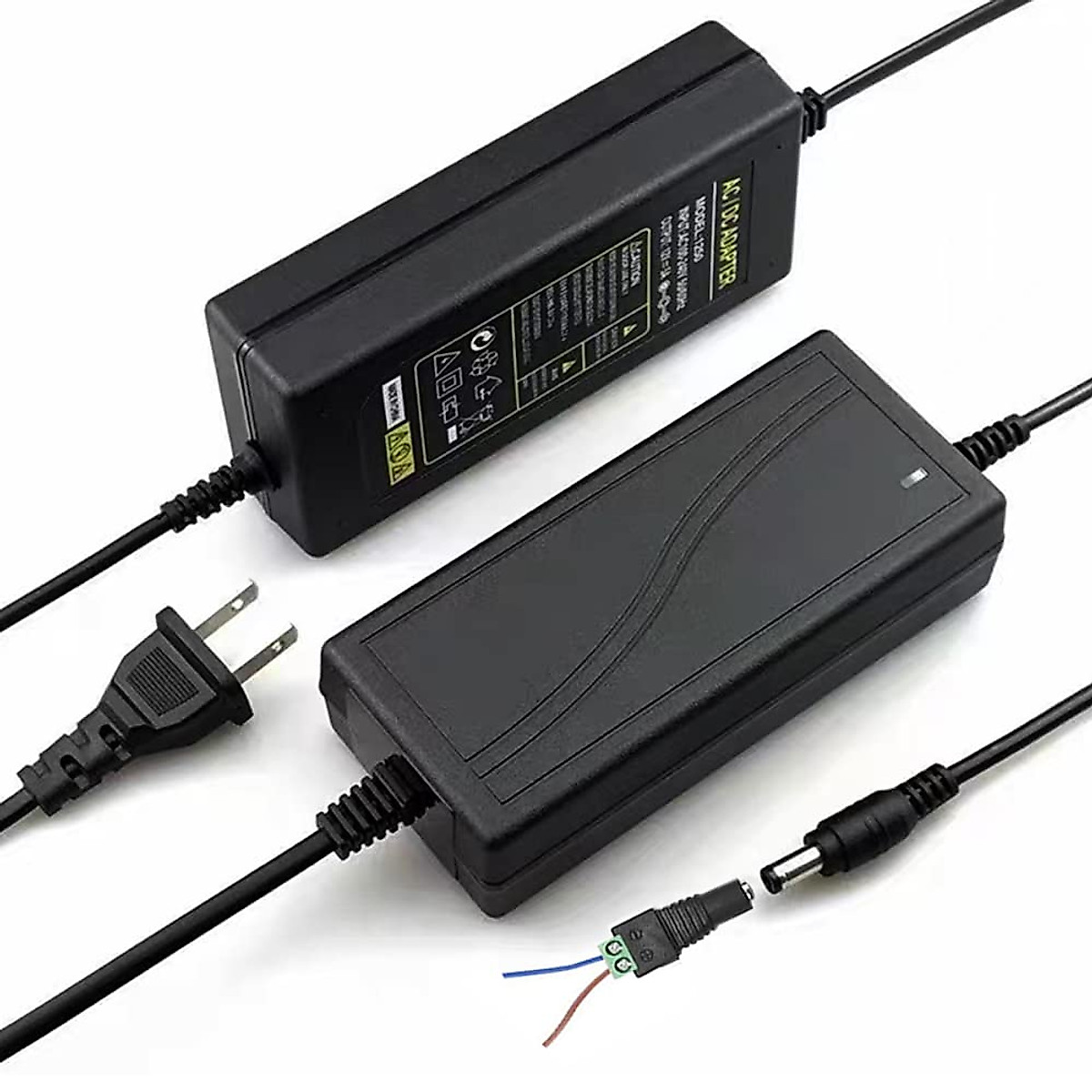 12V 5A 60W Power Supply Adapter, AC DC Converter 100V~240V to 12 Volt 5 Amp Transformer 5.5x2.5mm Plug, LED Strip Light 3D Printer LED Driver CCTV Security System LCD Monitor