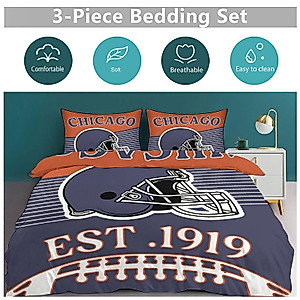 Gyeong Football Player Helmet Bedding Set City Classic Duvet Cover Set American Rugby Sports Comforter Set Twin Full Queen King Size with 1 Duvet Cover and 2 Pillowcase for Fans Boys Teenagers Men