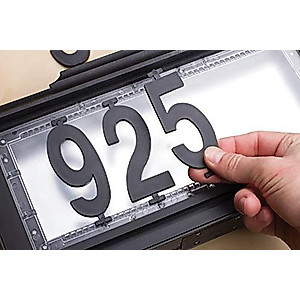 Lighted House Numbers Address Sign - Solar Lighted Address Numbers Signs for Houses or for Yard - Led Light up House Numbers - Solar House Number Sign Auto On at Night Off at Daylight
