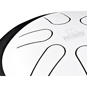 Nino Percussion Mini Melody Steel Tongue Drum with Mallets — for All Ages — Easily Create Songs, for Classroom Music, 2-Year Warranty (NINO980WH)