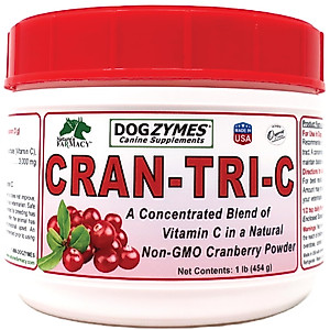 Dogzymes Cran Tri C Urinary Tract Support, Vitamin C Blend, 1418mg per Teaspoon (1 Pound)