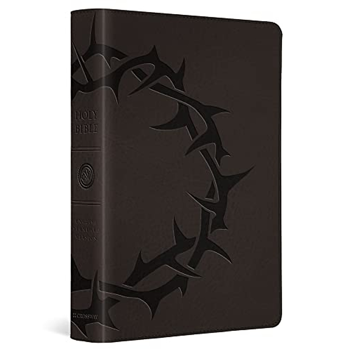 ESV Large Print Compact Bible (TruTone, Charcoal, Crown Design)